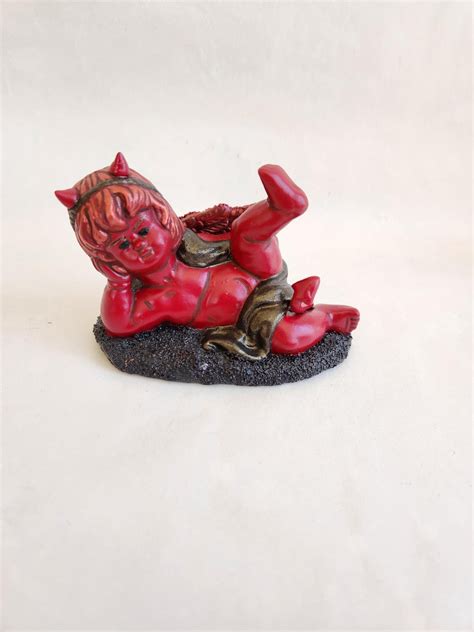 Tease Sexy Leg Devil Ceramic Figurine Halloween Gothic Goth Demon Imp Etsy