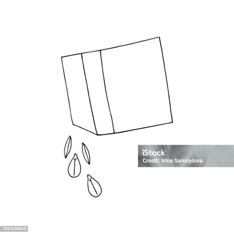 가방 아이콘 스티커에서 씨앗 파종 스케치 핸드 그린 낙서 스타일 벡터 흑백 미니멀리즘 파종 묘목 원예 정원 가방에 대한 스톡 벡터 아트 및 기타 이미지 Istock