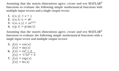 Solved Assuming That The Matrix Dimensions Agree Create And