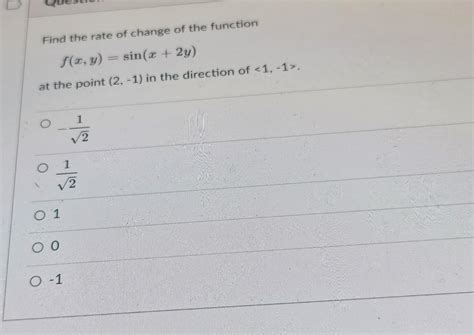 Solved Find The Rate Of Change Of The Function Chegg