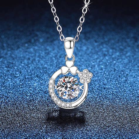 Custom Fine Jewelry 1carat Moissanite Necklace 925 Sterling Silver Tiny
