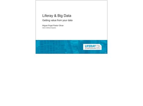 Liferay And Big Data Ppt