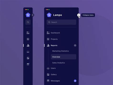 Sidebar Navigation Dark Mode Web Design Sidebar Dashboard Design