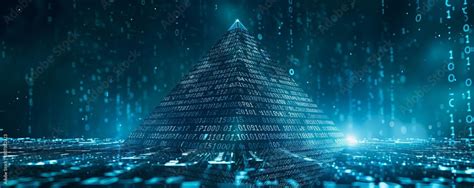 pyramid structure of layered binary data representing hierarchical data storage suitable for