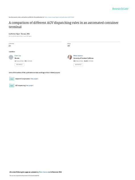 A Comparison Of Different Agv Dispatching Rules In An Automated