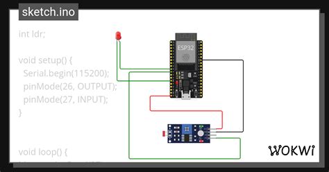 Latihan LDR Wokwi ESP STM Arduino Simulator