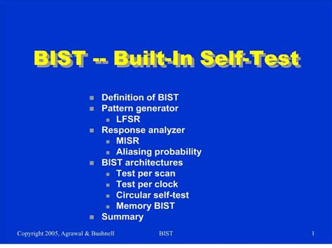 Ppt Bist Built In Self Test Powerpoint Presentation Free Download