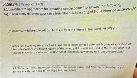 solved problem 3 [ 6 marks 3 3] 3 1 use different