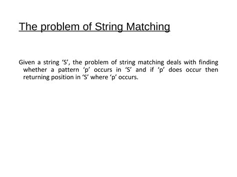 Kmp Pattern Matching Algorithm Ppt