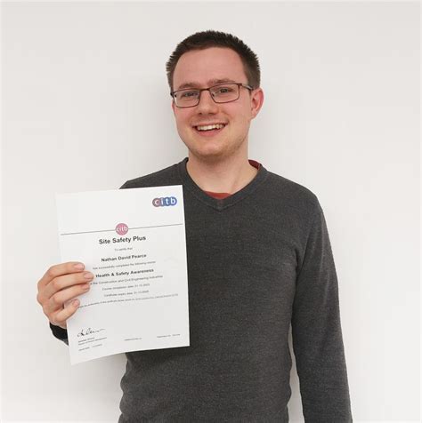 Nathan Pearce On Linkedin Recently Completed My Citb Health And Safety Awareness Course Thanks To