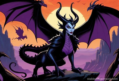 Maleficents Dragon Form Stable Diffusion Online