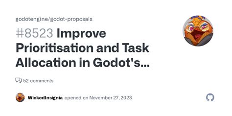 improve prioritisation and task allocation in godot s development