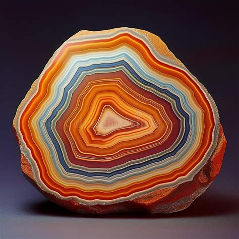 Banded Agate Gemstone Ai Generated Stock Illustration Illustration