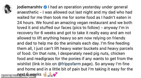 Jodie Marsh Reveals Shes Undergone Surgery As She Shares A Candid Snap