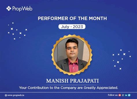 Manish Prajapati On Linkedin Performer Of The Month 😎😎