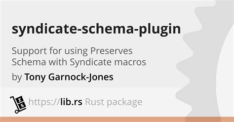 Syndicate Schema Plugin Async Rust Library Lib Rs