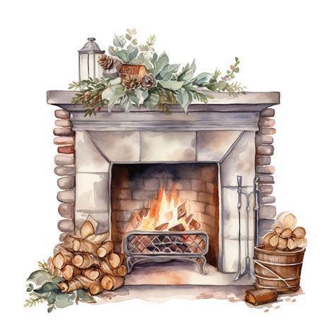 Premium Vector Vector Fireplace