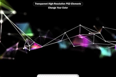 premium psd low poly plexus design technology background