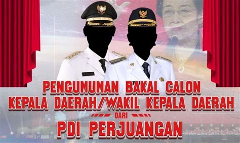 Daftar 13 Calon Gubernur Pilihan Pdip