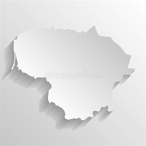Lithuania Vector Country Map Silhouette Stock Vector Illustration Of Geography Political