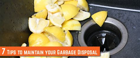 7 Tips to maintain your Garbage Disposal