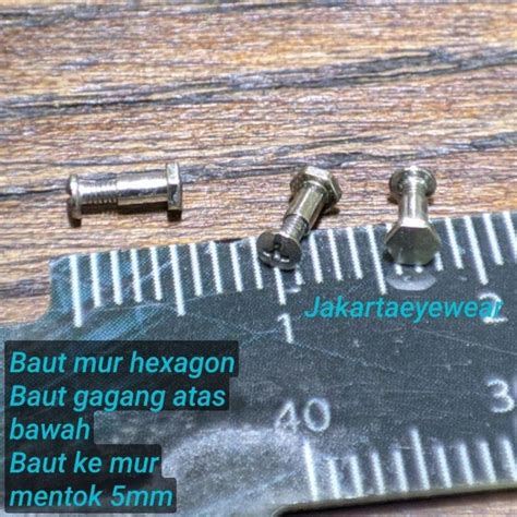 Jual Baut Atas Bawah Baut Set Engsel Baut Dan Mur Untuk Engsel Gagang Tangkai Kacamata Shopee