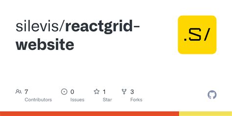 Github Silevisreactgrid Website