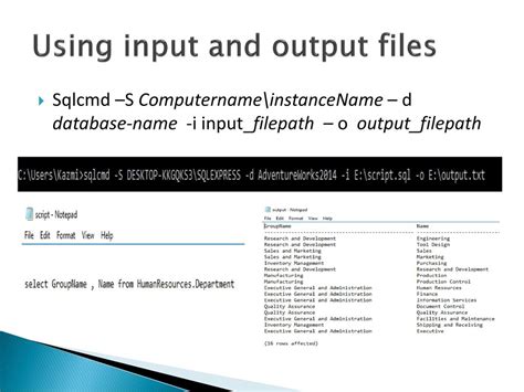 using sql server through command prompt ppt download