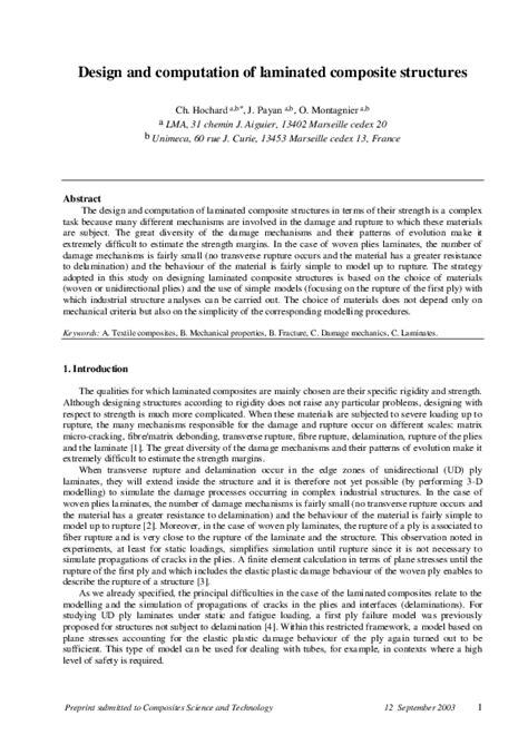 Pdf Design And Computation Of Laminated Composite Structures