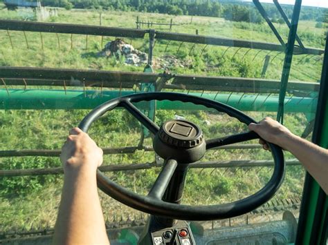 Girl On John Deere Combine