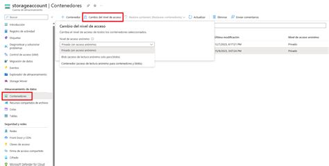 Configuración Del Acceso De Lectura Anónimo Para Contenedores Y Blobs