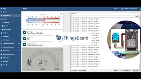 Kirim Data Random Humidity Dan Temperature Ke Thingsboard Io Pakai