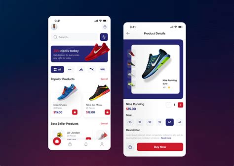 Shoe E Commerce App Mobile Ui Design Behance