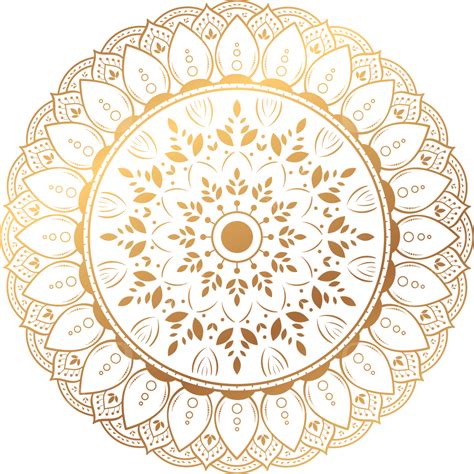 초대 무료 벡터 및 Png에 대한 이슬람 아라베스크 스타일의 금 투명 배경 만다라 장식 일러스트 틀 일러스트 패턴 일러스트