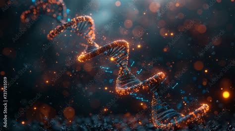 Dna Strands Healthcare Artificial Intelligence Dna Double Helix Digital Ai Elements