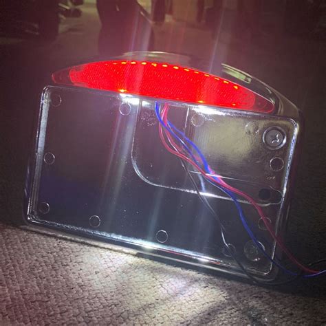 Мотоциклетна регистрационна табела Led задна светлина Хоризонтална