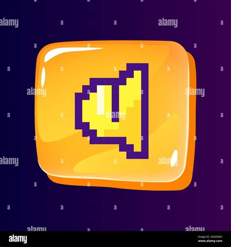Loudspeaker Glossy Ui Button With Pixelated Color Icon Stock Vector Image And Art Alamy