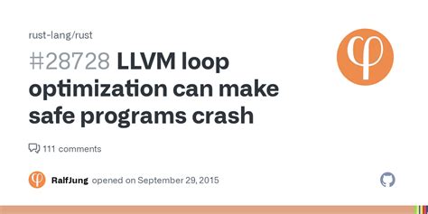 Llvm Loop Optimization Can Make Safe Programs Crash · Issue 28728