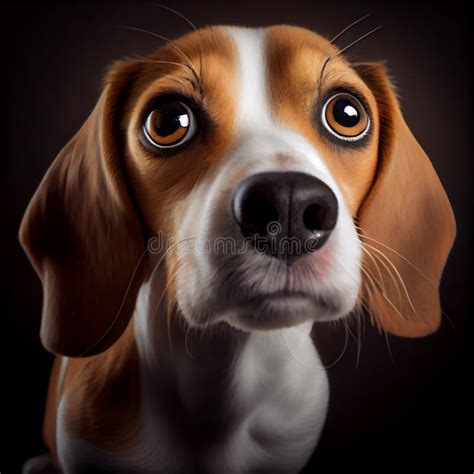 Cute Beagle Portrait Stock Illustration Illustration Of Friendly