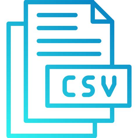 Csv Generic Gradient Outline Icon