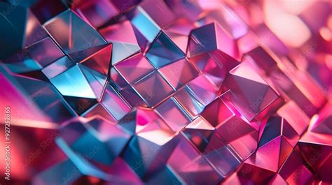 52 A 3d Geometric Design With Interlocking Faceted Shapes And A