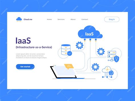 Premium Vector Iaas Infrastructure As A Service First Screen