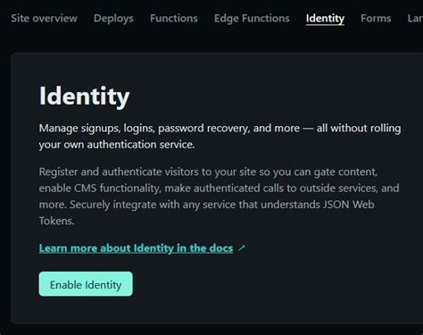 implementing serverless authentication with netlify identity