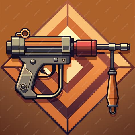 grappling hook gun vector design white background premium ai