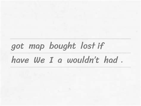 Gw B1 Unit 9 Third Conditional Unjumble