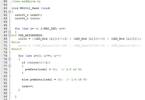 آموزش راه اندازی WS2812 LED با میکروکنترلر STM32 سورس کد