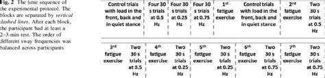 The Time Sequence Of The Experimental Protocol The Blocks Are Download Scientific Diagram