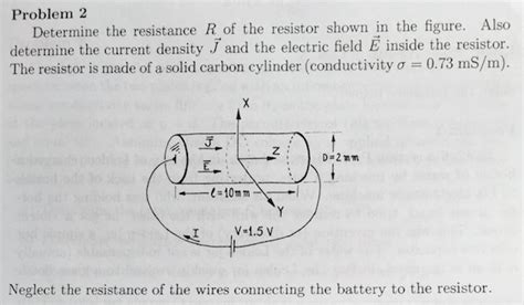 Solved Determine The Resistance R Of The Resistor Shown In Chegg Com