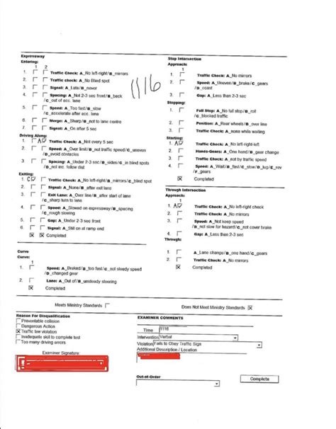 Failed G Test Pfa Evaluation Sheet Just To Know What All They Check
