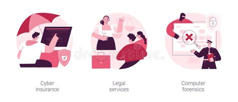 It Security Abstract Concept Vector Illustrations Stock Vector